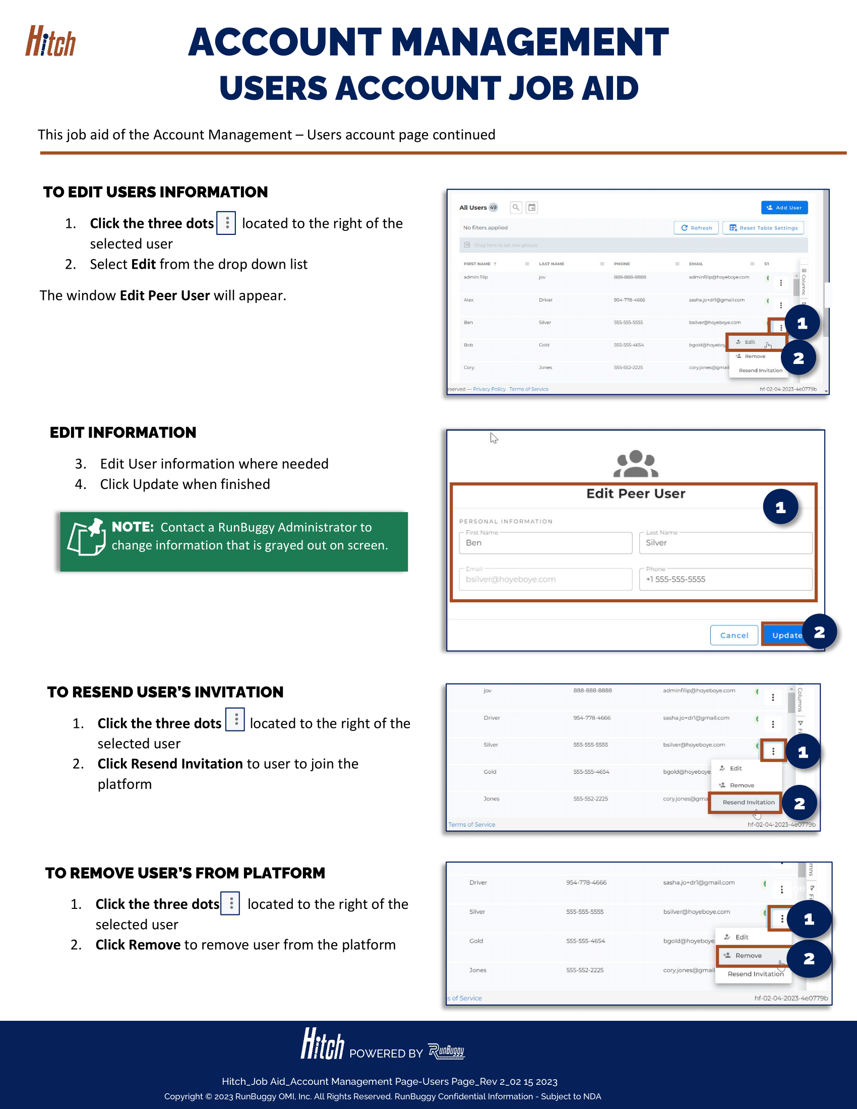 Video & Job Aid: Adding, Editing, & Deleting Users – RunBuggy