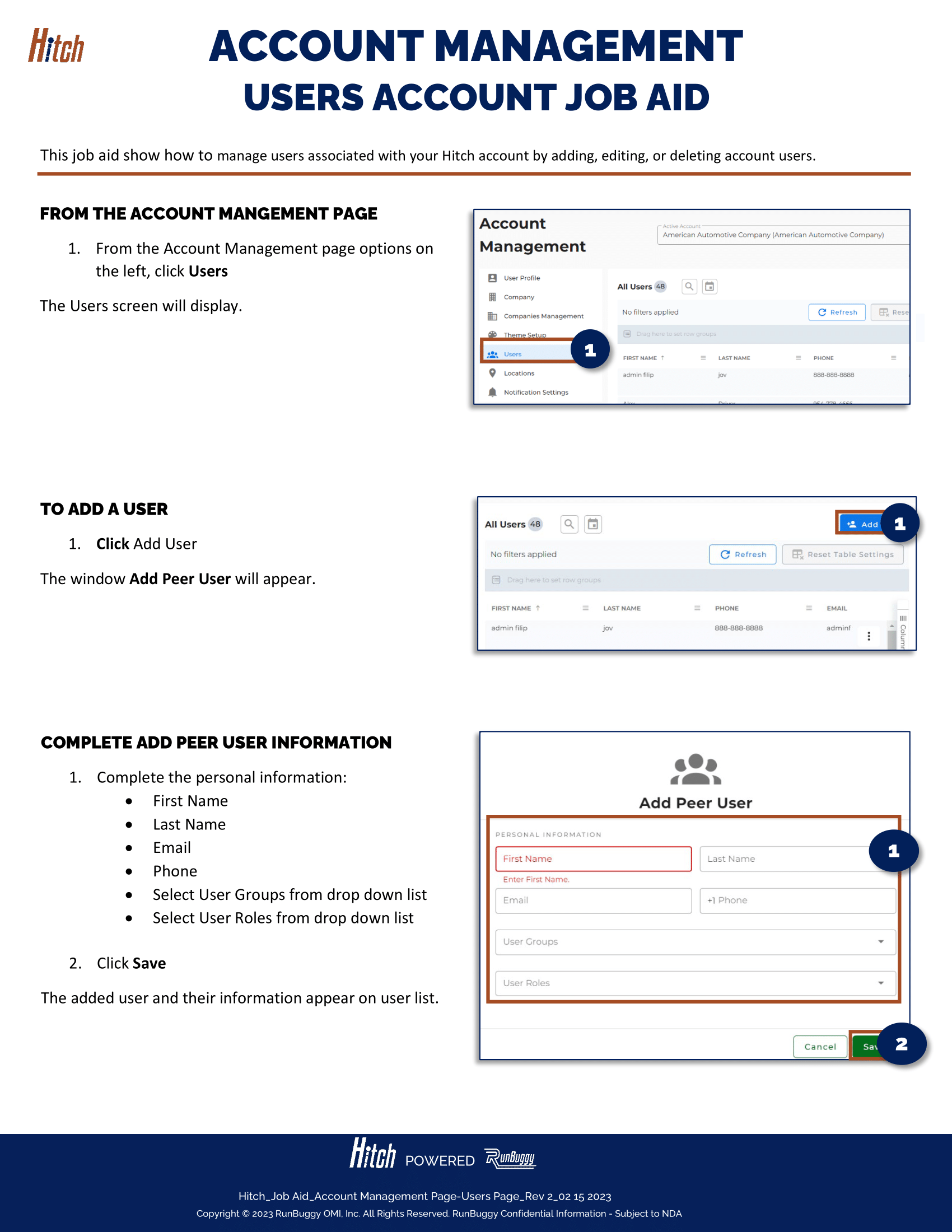 Video & Job Aid: Adding, Editing, & Deleting Users – RunBuggy